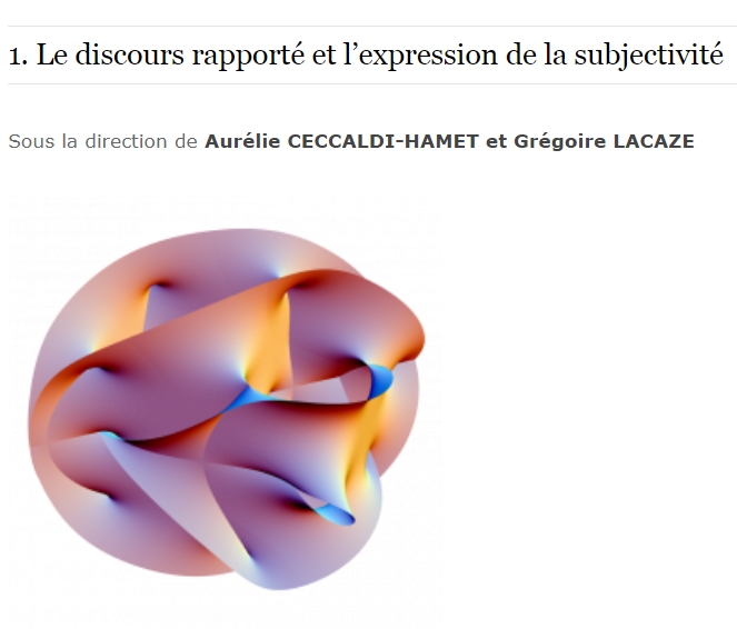 Le discours rapporté et l’expression de la subjectivité – LERMA