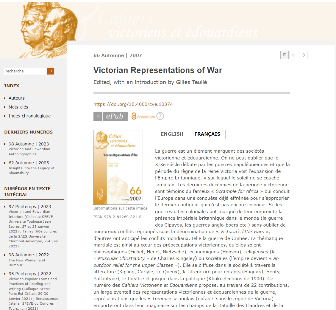 Victorian Representations of War – LERMA